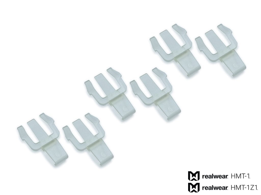 RealWear Hard Hat Clips for MSA V-Gard® Front Brim (3 Pair Pack)